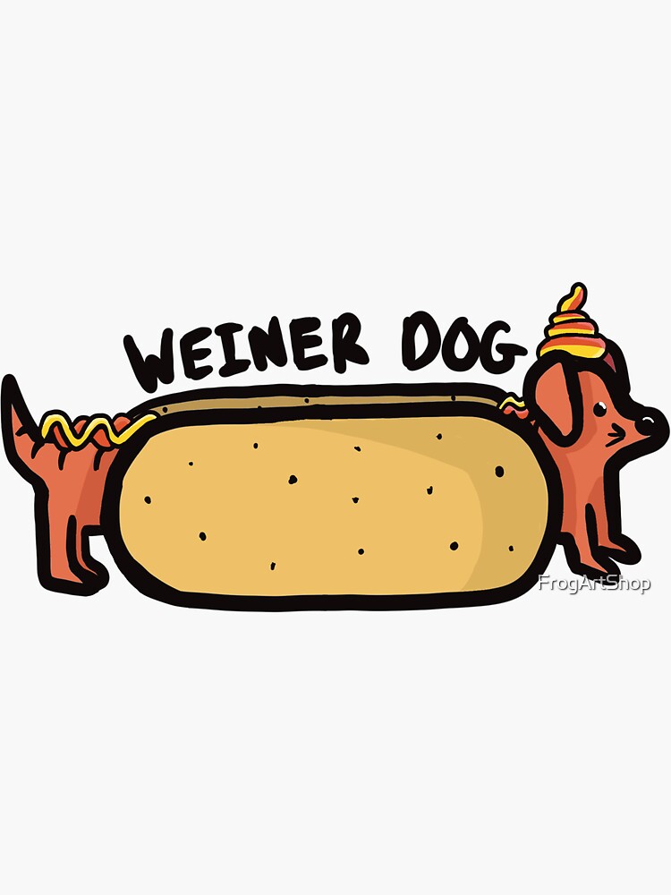 "Weiner Dog" Sticker for Sale by FrogStickerShop | Redbubble