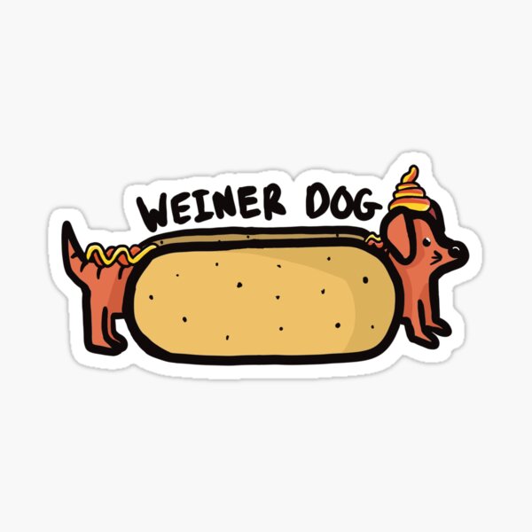"Weiner Dog" Sticker for Sale by FrogStickerShop | Redbubble
