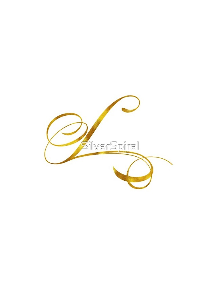 "Letter L Initial Gold Faux Foil Metallic Glitter Monogram Isolated on ...
