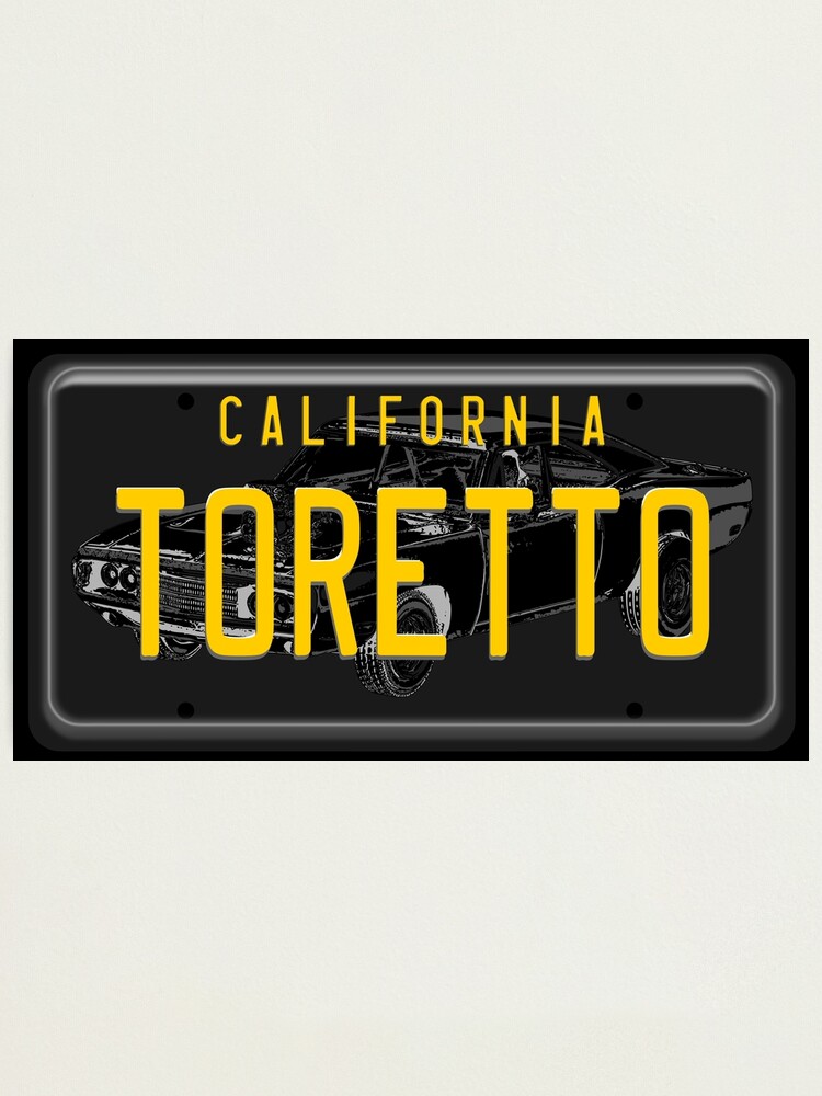 "The Fast And The Furious Toretto License Plate Number Plate ...
