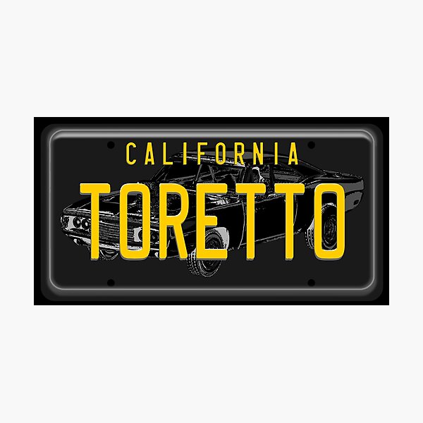 "The Fast And The Furious Toretto License Plate Number Plate ...