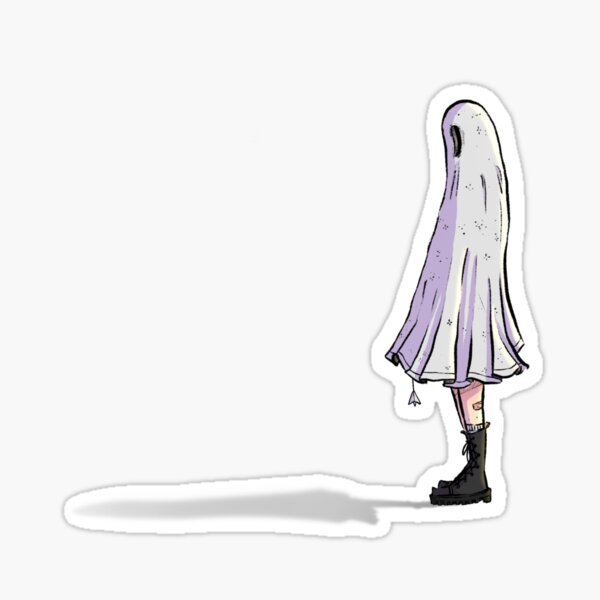 "Ghost Girl" Sticker for Sale by Catstyle0 | Redbubble