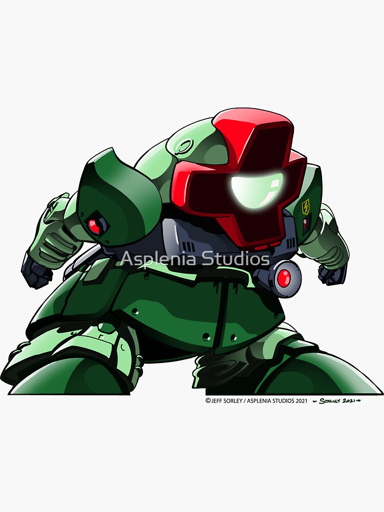 "SD Rick Dom II (colony colors alternative" Sticker by aspleniastudioz ...