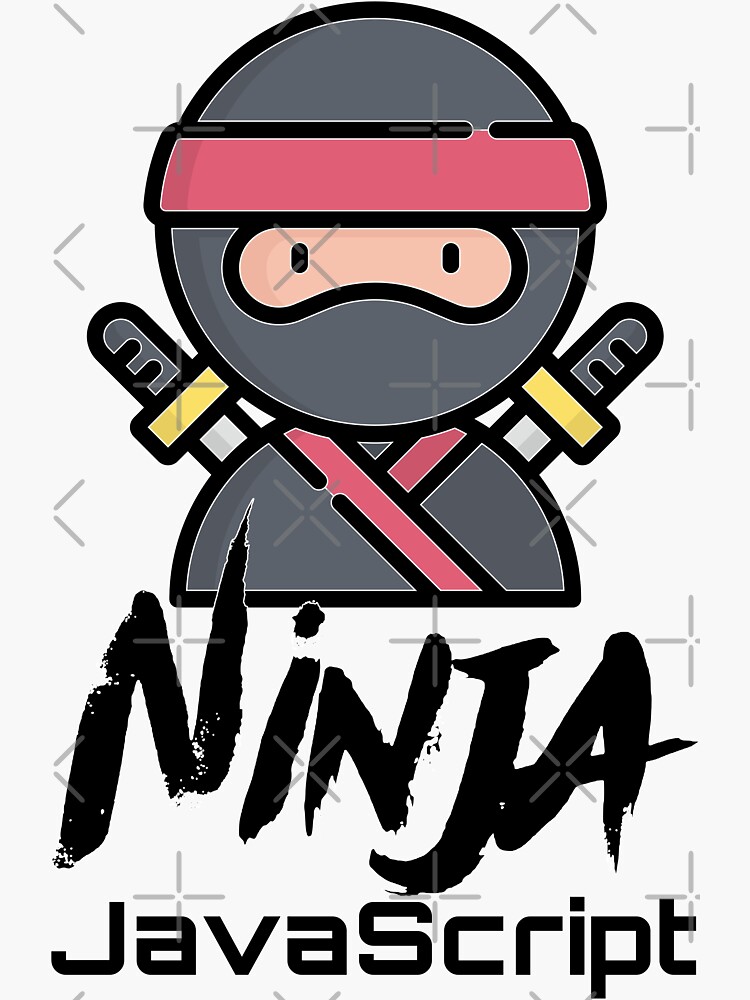 "JavaScript Ninja (color black)" Sticker for Sale by Stornu2Ruedas ...