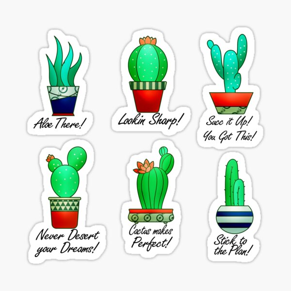 "Succulent and Cacti Obsessed Sticker Pack" Sticker for Sale by ...