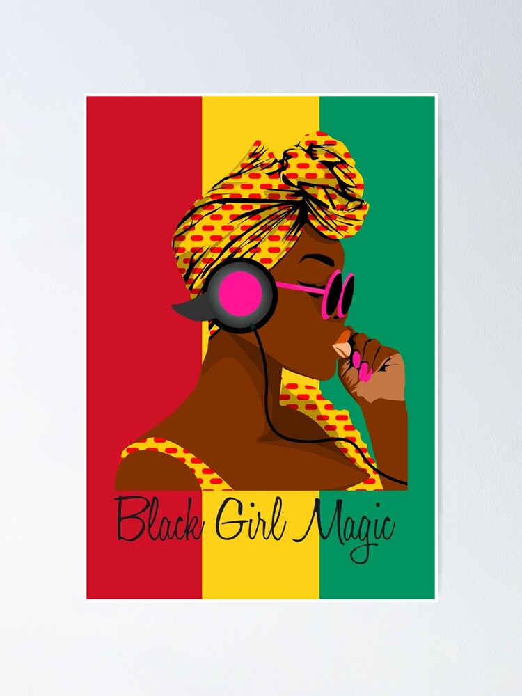 "Hip Hop Black Girl Magic Black History Month" Poster for Sale by ...