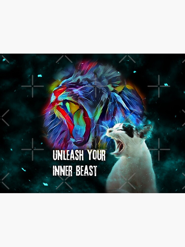"Unleash Your Inner Beast" Sticker for Sale by rangerkom | Redbubble