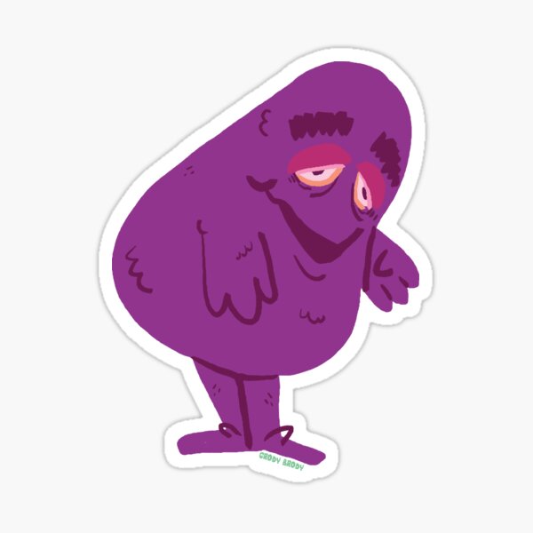 "GRODY GRIMACE 08" Sticker for Sale by bwillard826 | Redbubble