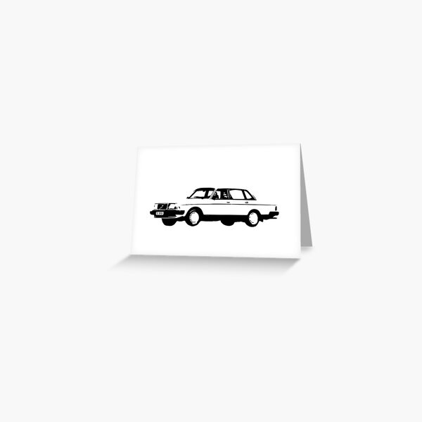 "white volvo 240 sedan" Greeting Card by 92brick | Redbubble