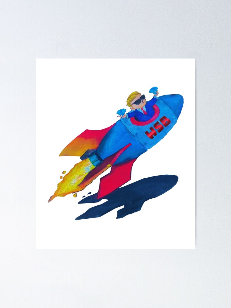 "WSB Rocket" Poster for Sale by ArtInventor | Redbubble