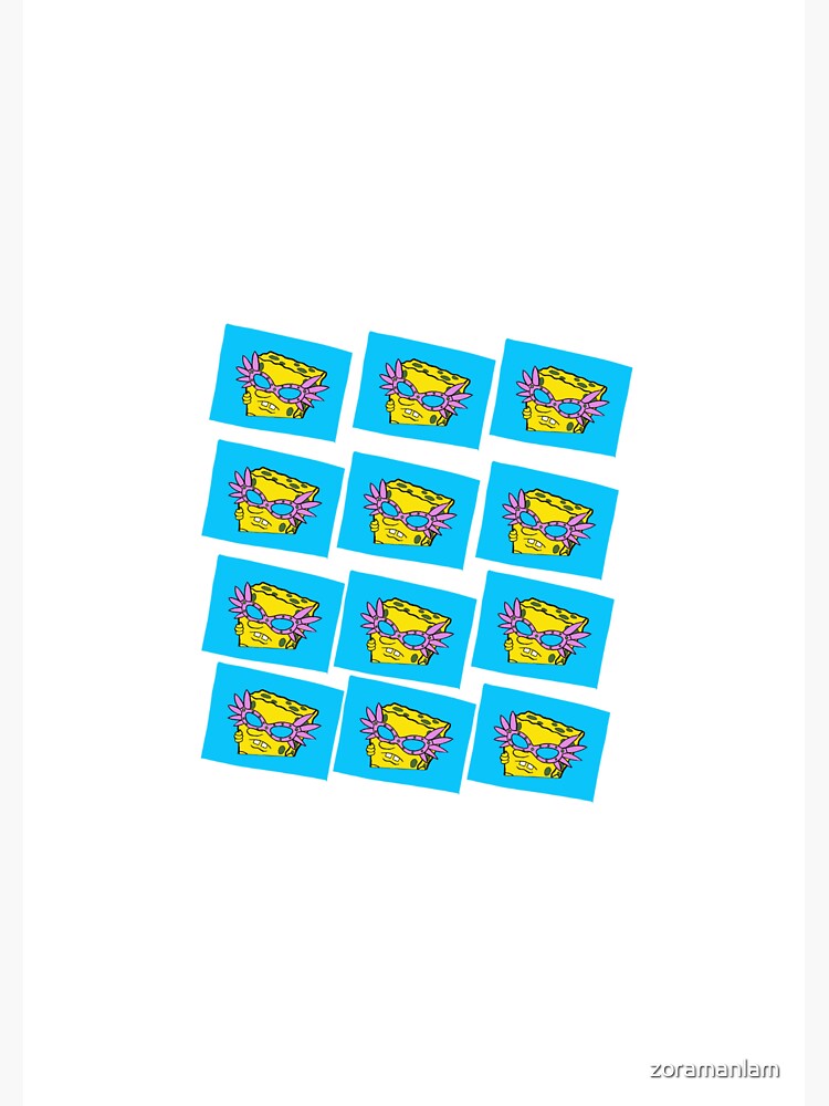 "Spongebob grid" Sticker by zoramanlam | Redbubble