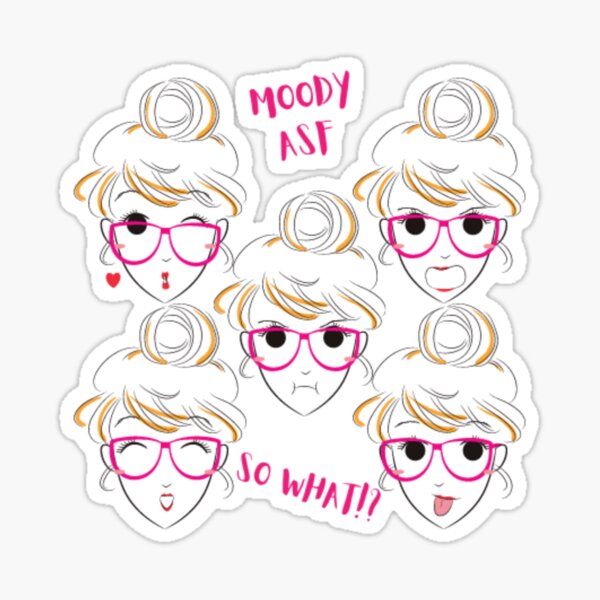 " MOODY ASF Gray collection" Sticker for Sale by Amari-N-Hibah | Redbubble