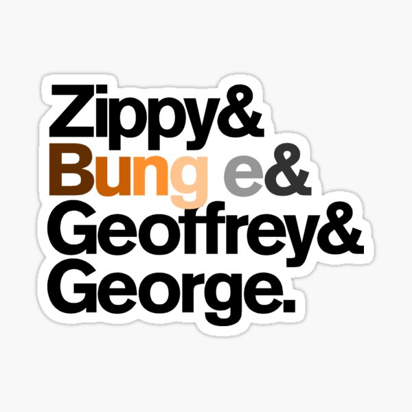 "Zippy & Bungle & Geoffrey & George - Rainbow Bear Pride" Sticker for ...