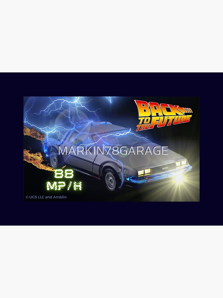"Back To The Future Delorean time jump!" Mask by MARKIN78GARAGE | Redbubble