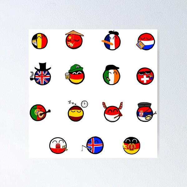 "Countryballs Pack" Poster by Graograman | Redbubble