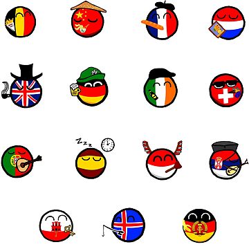 "Countryballs Pack" Stickerundefined by Graograman | Redbubble