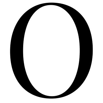 "Letter O in a Classic Font" Poster for Sale by kaitlynhart06 | Redbubble