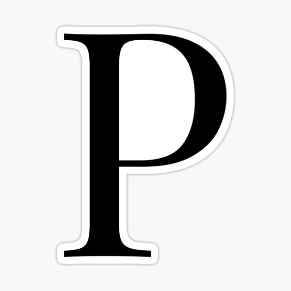 "Letter P in a Classic Font" Sticker for Sale by kaitlynhart06 | Redbubble
