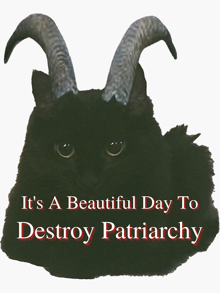 "It's A Beautiful Day To Destroy Patriarchy | Meme" Sticker for Sale by ...