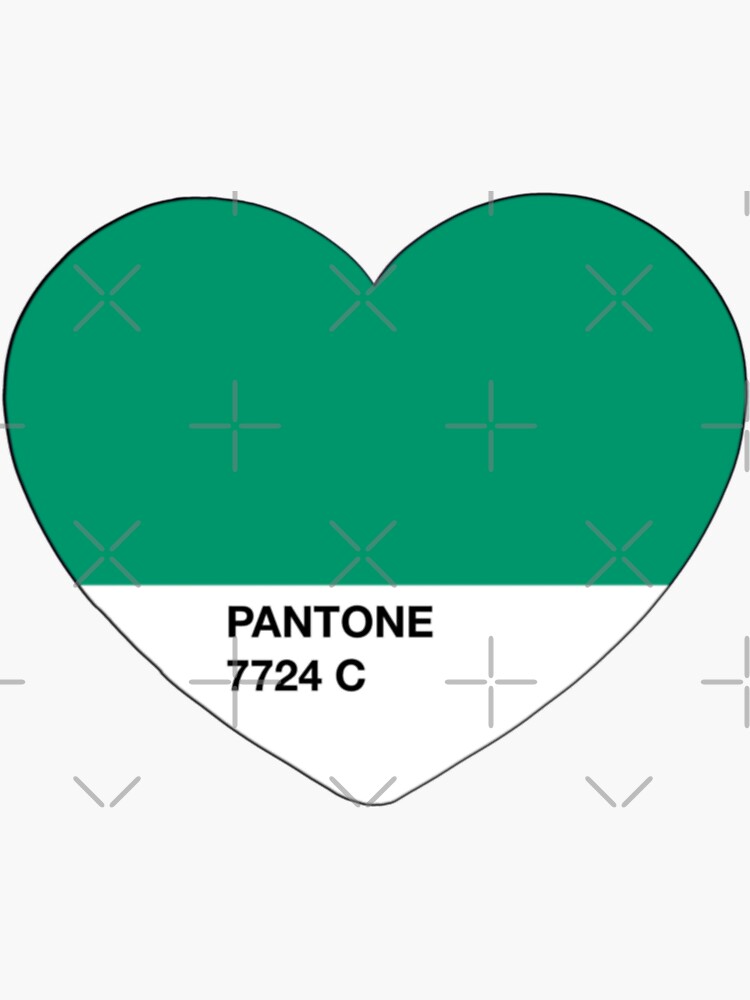 "Pantone Heart in 7724 C" Sticker by GhostLonging | Redbubble