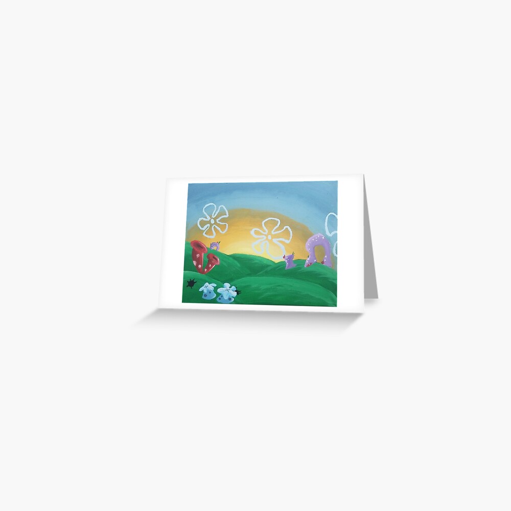 "SpongeBob Landscape Painting" Sticker for Sale by averycolyer | Redbubble