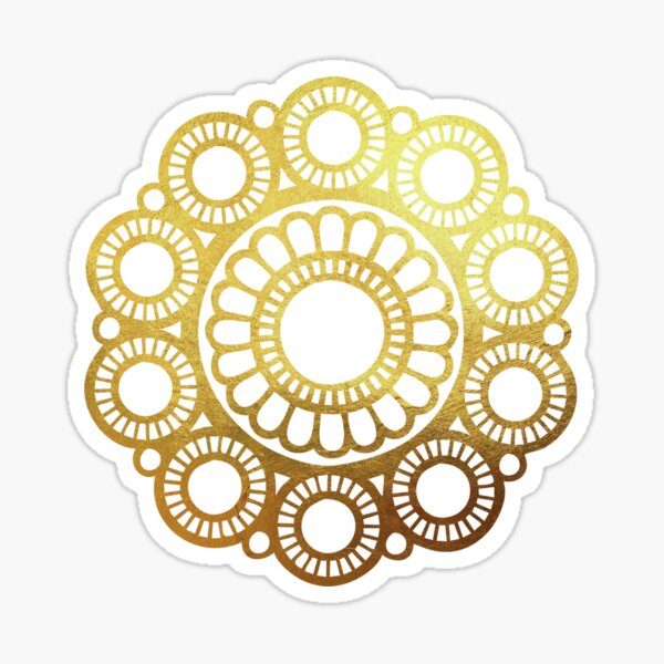 "Zeeuwse Knop Mandala - Gold 2" Sticker for Sale by DiChorsini | Redbubble