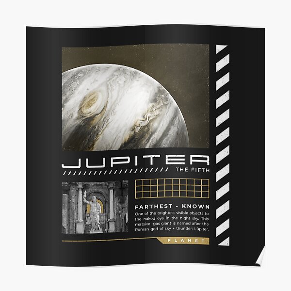 "Jupiter Planet Roman God Aesthetic Streetwear" Poster by BRKFT | Redbubble