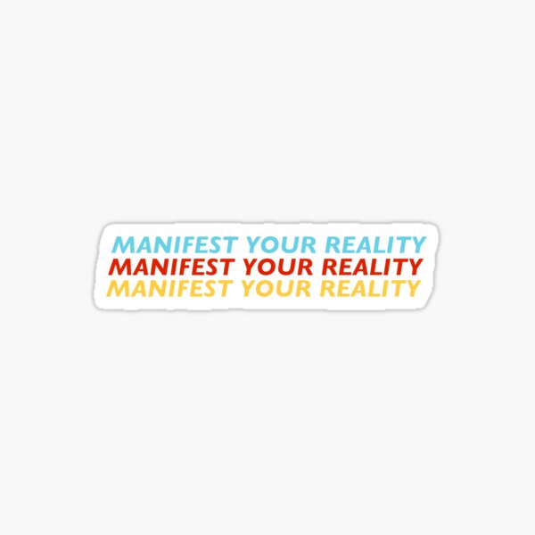 "Manifest (Primary Colors)" Sticker for Sale by faithsdesignz | Redbubble