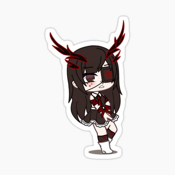 "Gacha red" Sticker for Sale by EmeraldCucumbaa | Redbubble