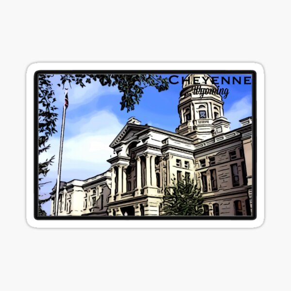 "Wyoming Capital (Cheyenne)" Sticker for Sale by marisa-inc | Redbubble