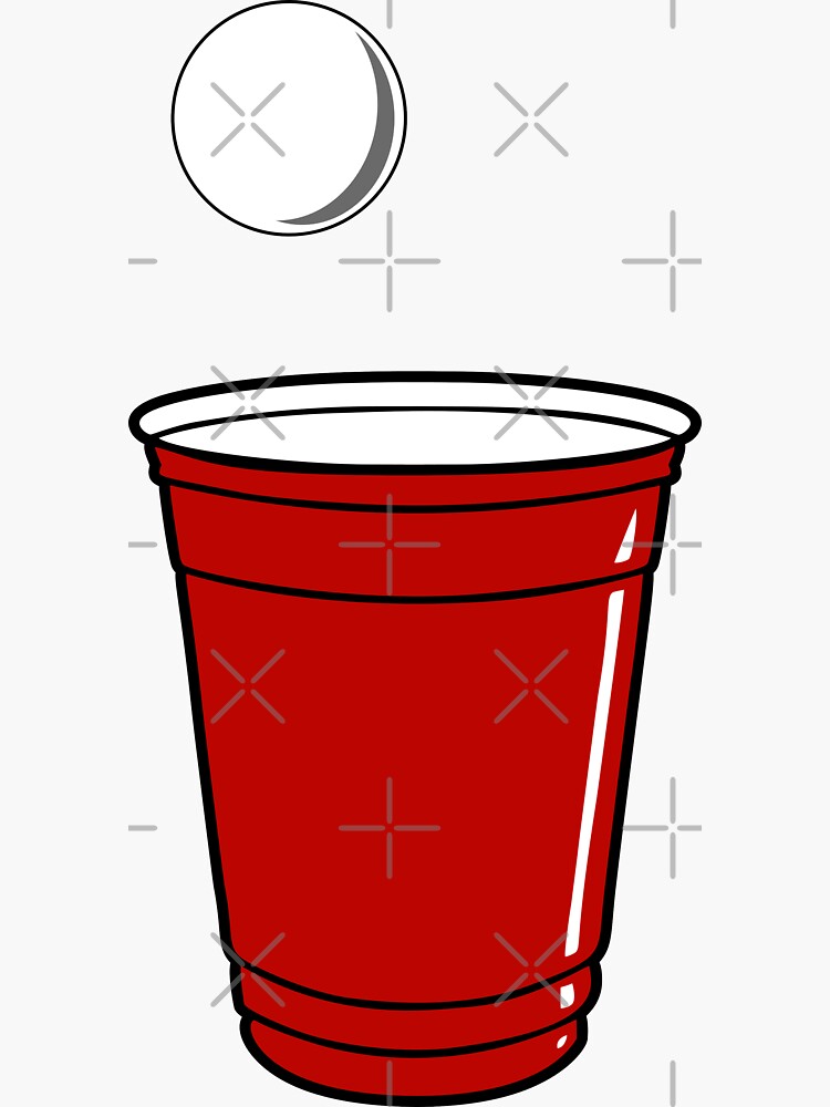 "Beer Pong Cup" Sticker for Sale by FineAndDandyTN | Redbubble