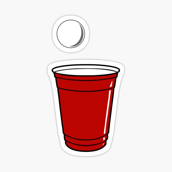 "Beer Pong Cup" Sticker for Sale by FineAndDandyTN | Redbubble