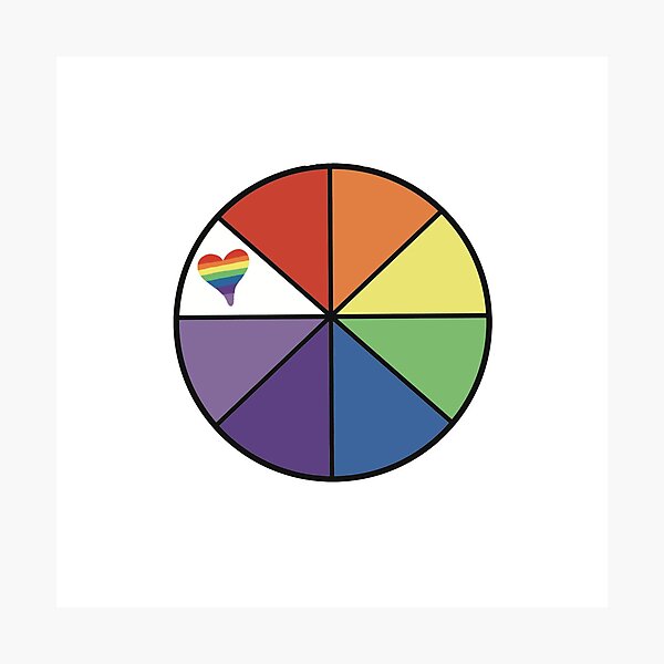 "Retro LGBTQ+ Pride Pinwheel (Vertical Heart)" Photographic Print for ...