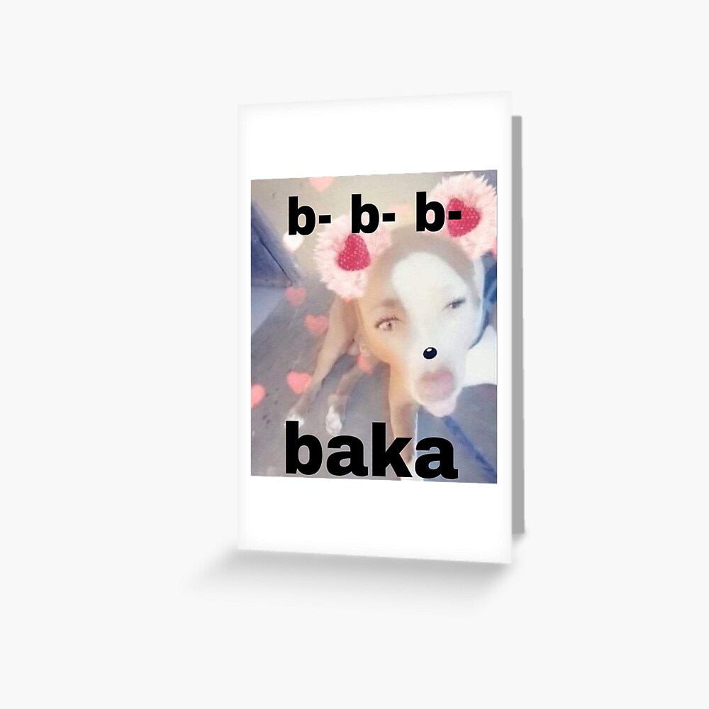 "b- b- baka" Sticker for Sale by dazedstickerz | Redbubble