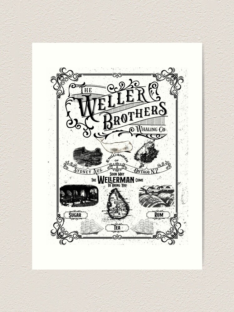 "Wellerman Weller Brothers Flyer Design" Art Print for Sale by ...