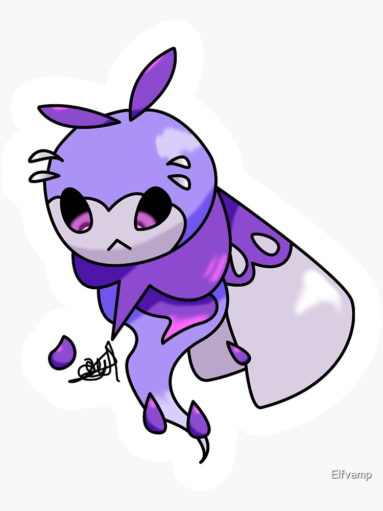 "Sad Purple Bug Sticker" Sticker for Sale by Elfvamp | Redbubble