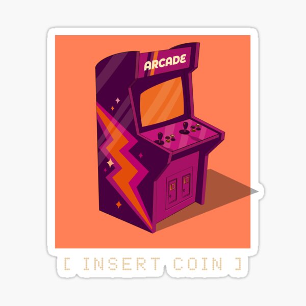 "Insert coin." Sticker by Gaming-Clothing | Redbubble