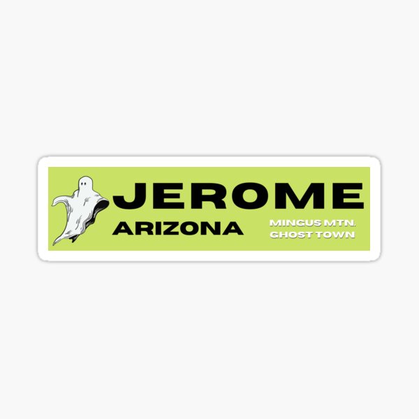 "Vintage Style Jerome Arizona Bumper Sticker" Sticker for Sale by ...