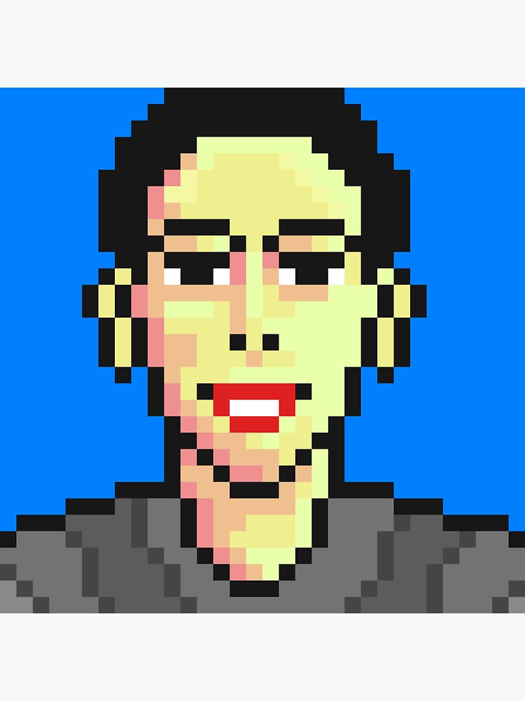 "Pixel art smiling face" Sticker by adamcina | Redbubble