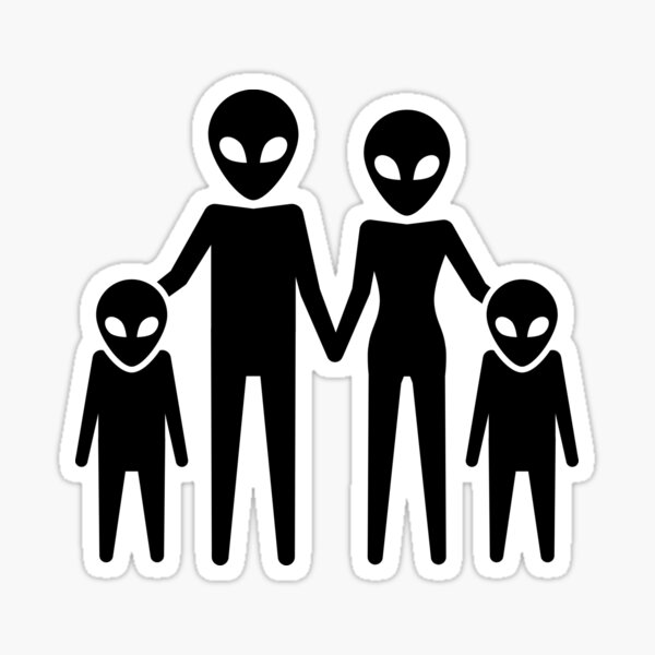 "Alien Family" Sticker for Sale by Swayner2 | Redbubble