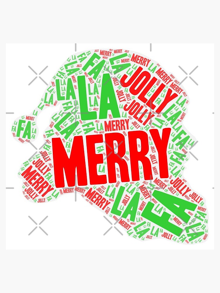 "Santa word art" Sticker for Sale by jjartvision | Redbubble