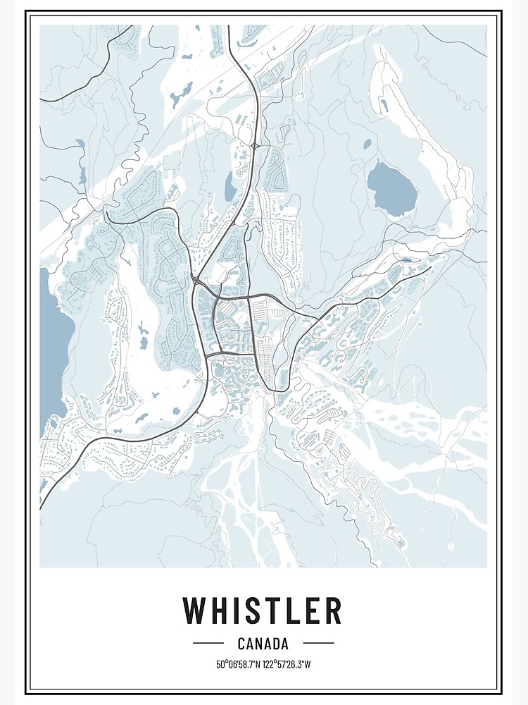 "Map of whistler" Poster for Sale by DTMdesigns | Redbubble