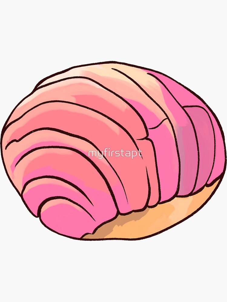 "Pink Concha" Sticker for Sale by myfirstapt | Redbubble