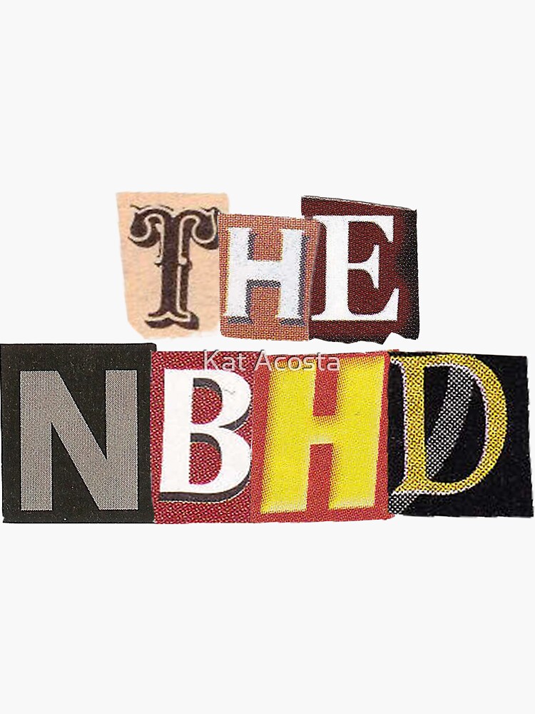 "The NBHD Cutout" Sticker for Sale by Kat Acosta | Redbubble