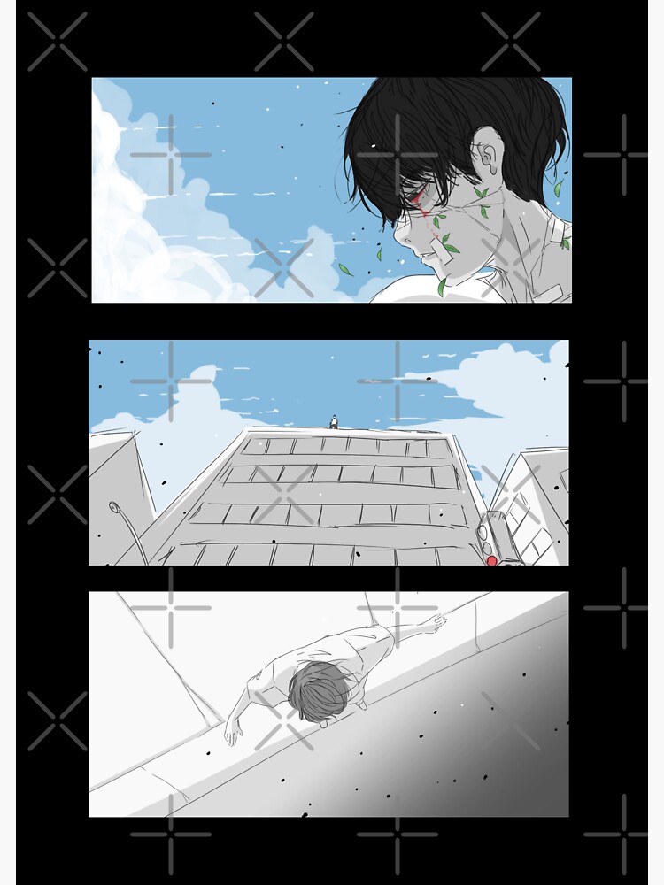 "on the roof,comic style art" Sticker for Sale by ArtOutfit | Redbubble