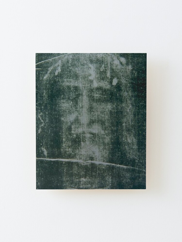 "Easter: Holy face of Jesus negative of the shroud of Turin" Mounted ...