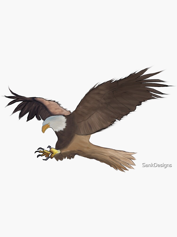 "Eagle Swoop Digital Art" Sticker for Sale by SankDesigns | Redbubble