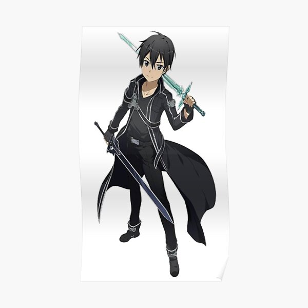 "Kirito SAO" Poster for Sale by AnimeBooth | Redbubble