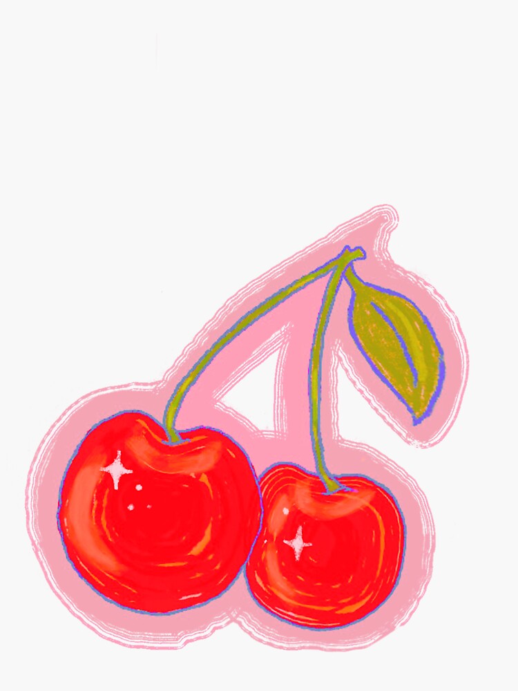 "Cherries" Sticker for Sale by Franciehillart | Redbubble