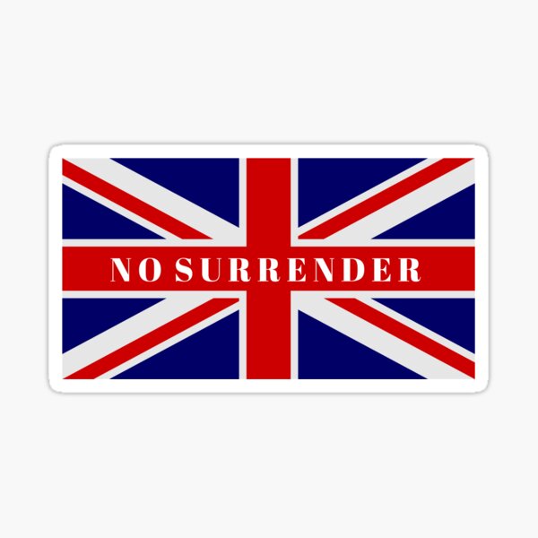 "No Surrender" Sticker for Sale by RFCZines | Redbubble